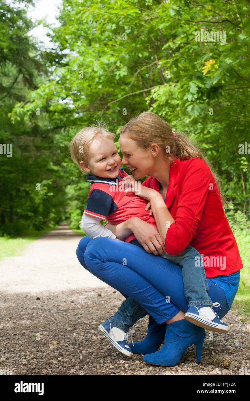 Having fun with mommy Stock Photo - Alamy