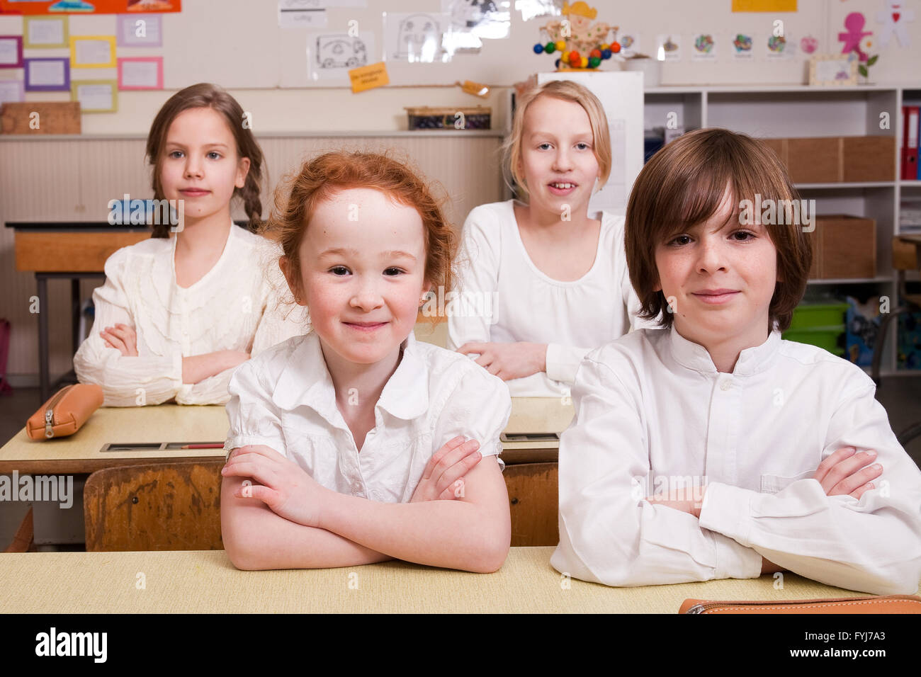 Sitting in the classroom Stock Photo - Alamy