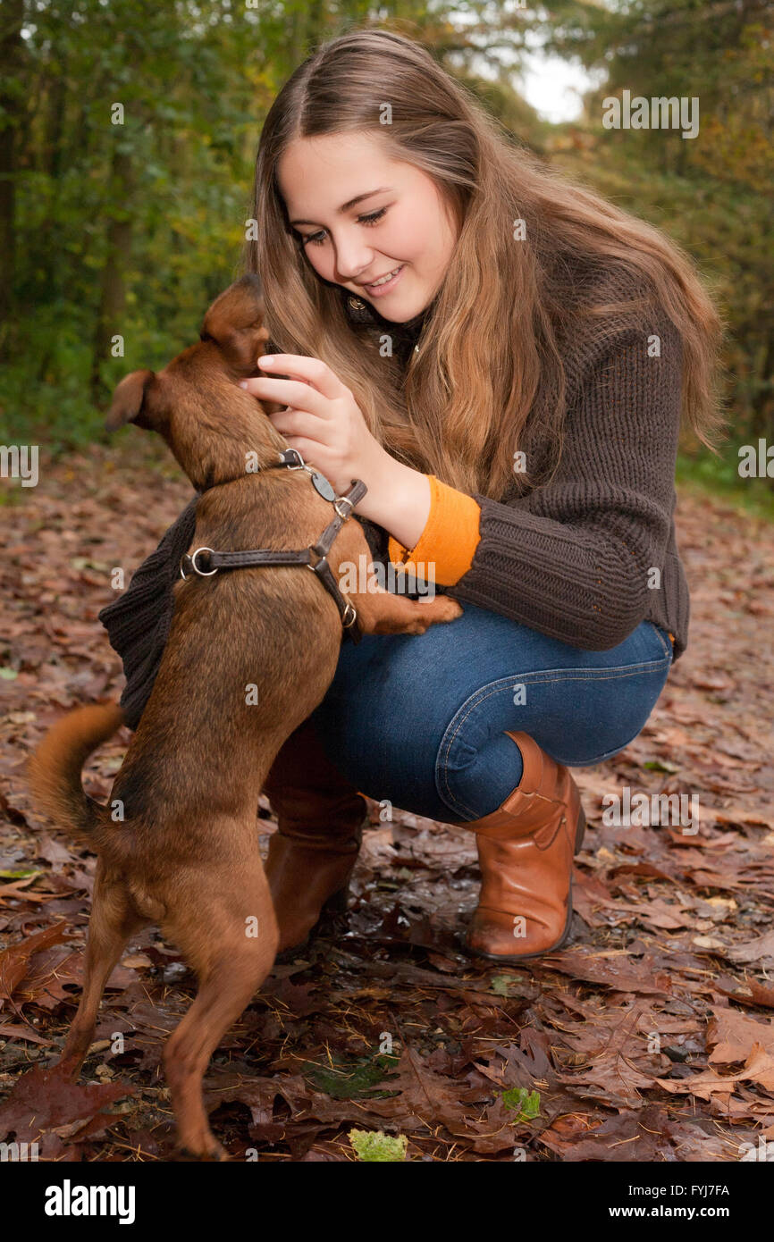 Having fun with my dog Stock Photo - Alamy
