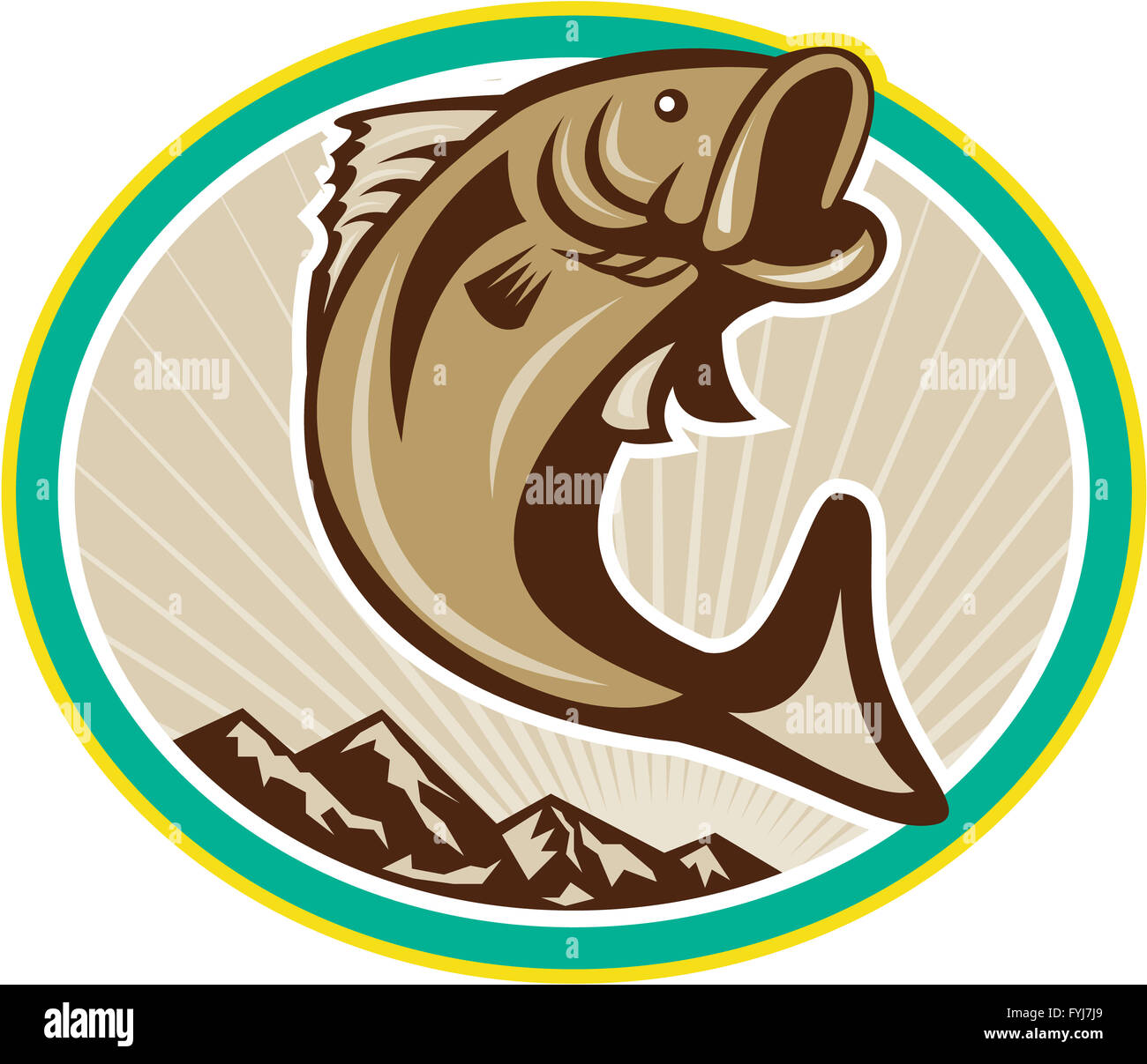 Largemouth bass jumping cartoon hi-res stock photography and images - Alamy