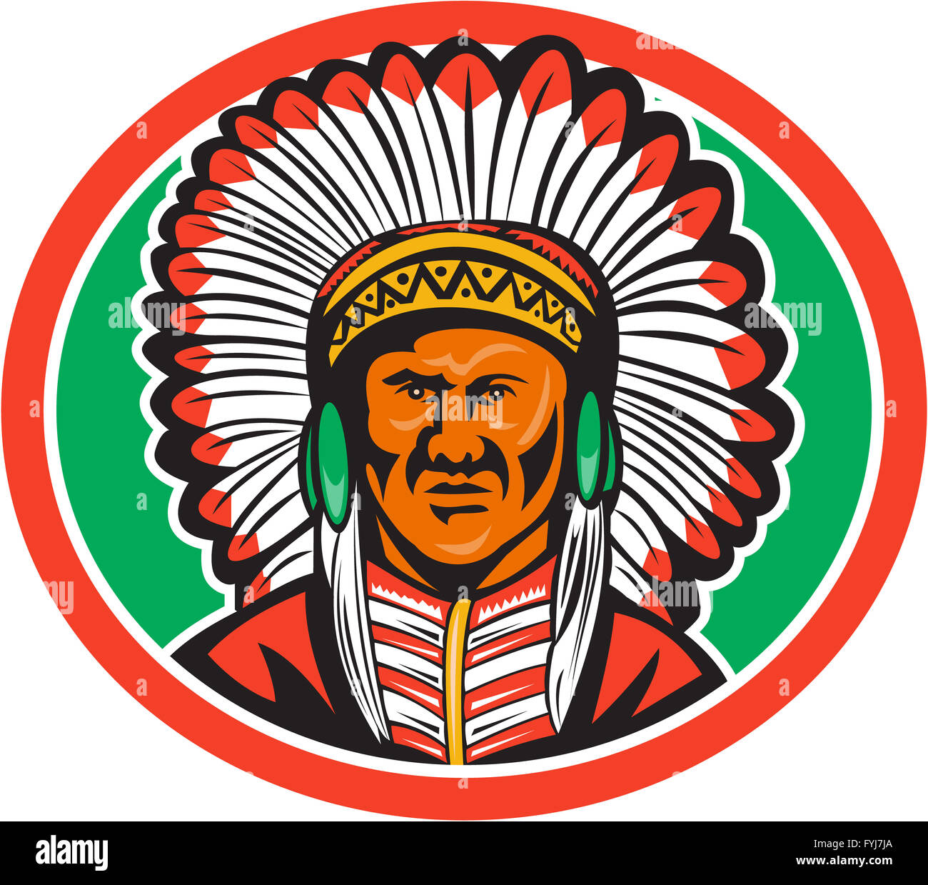 Native American Indian Chief Headdress Stock Photo - Alamy
