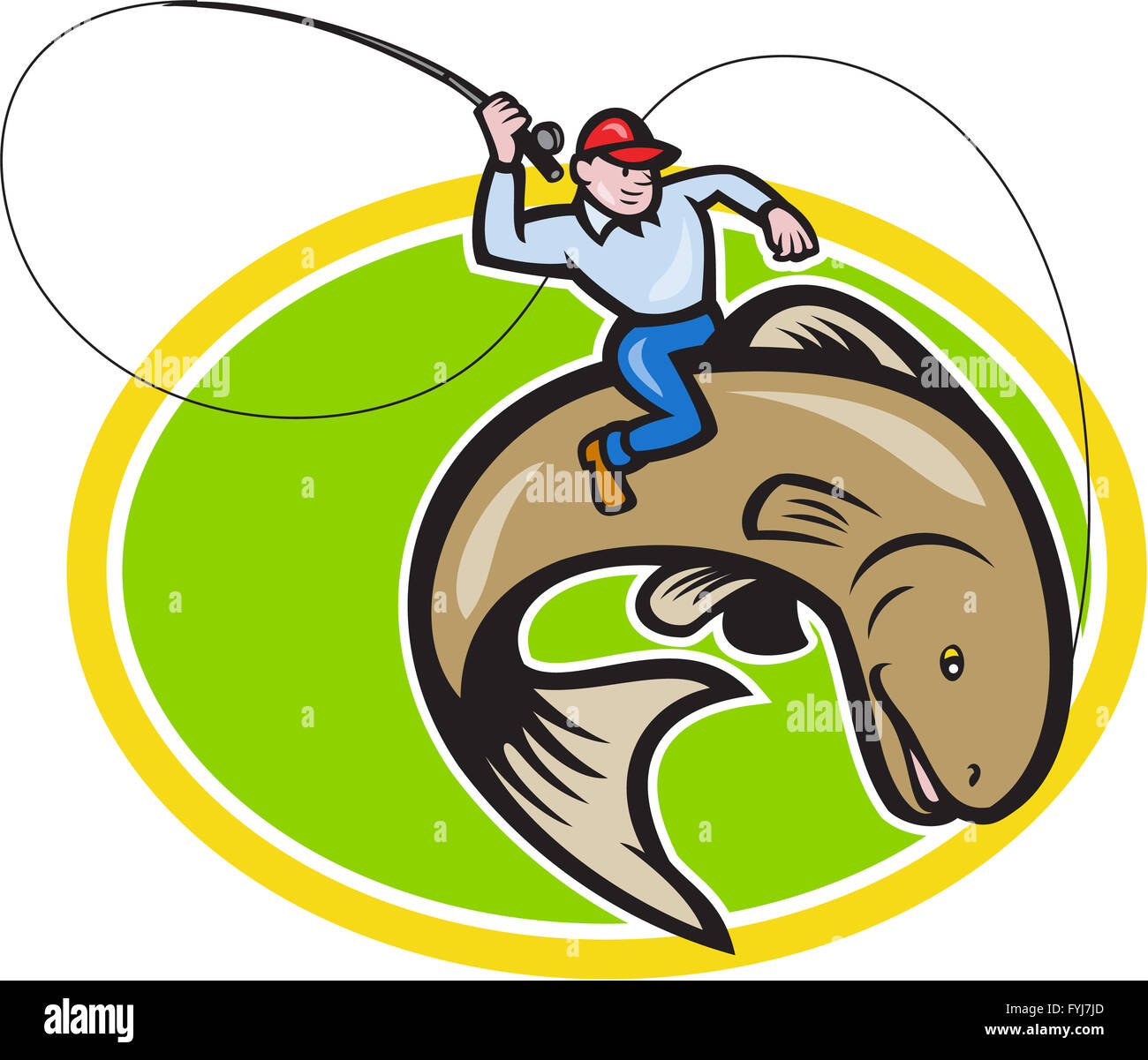 Man riding fish hi-res stock photography and images - Alamy