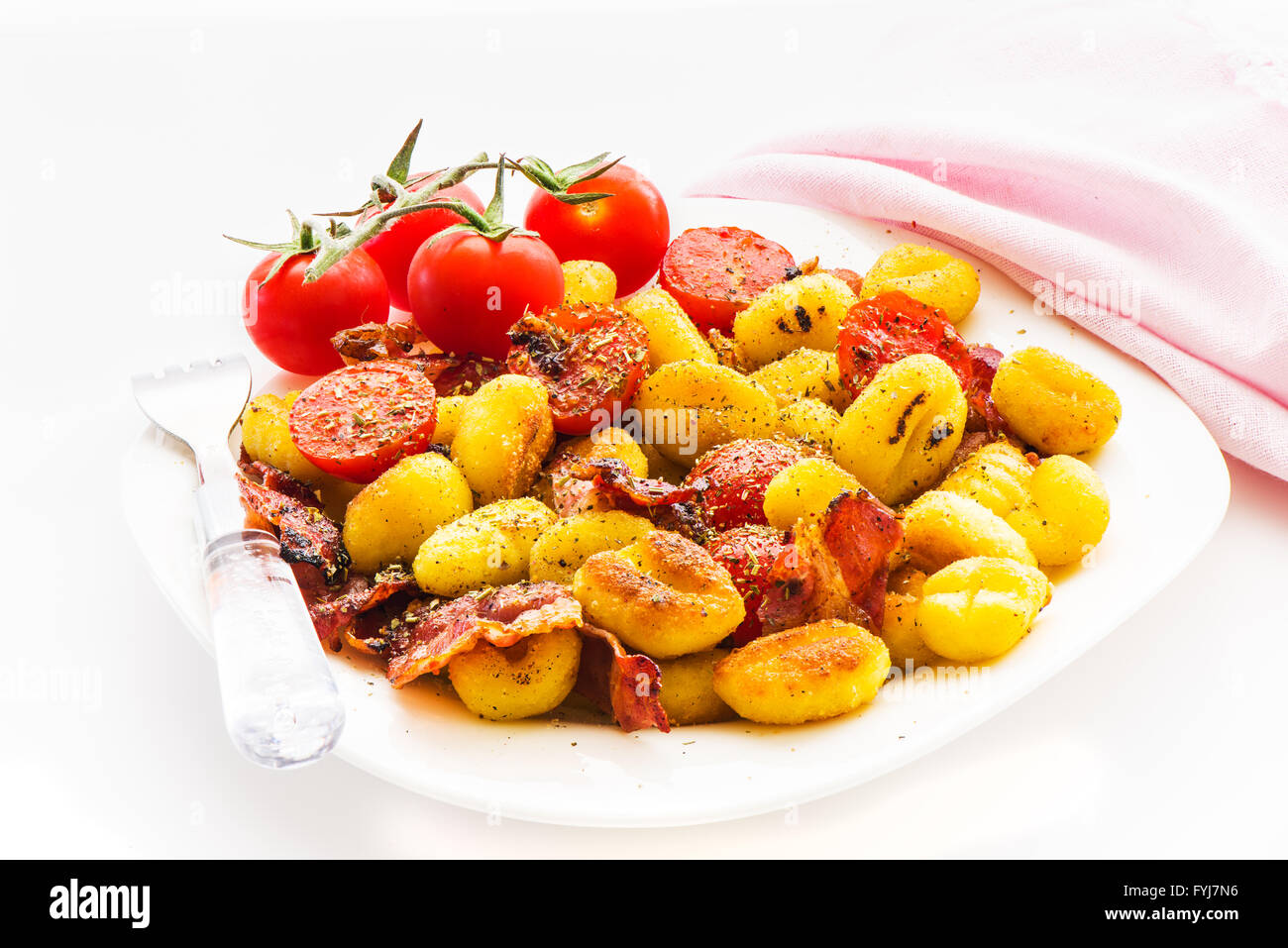 plate with gnocchi Stock Photo - Alamy