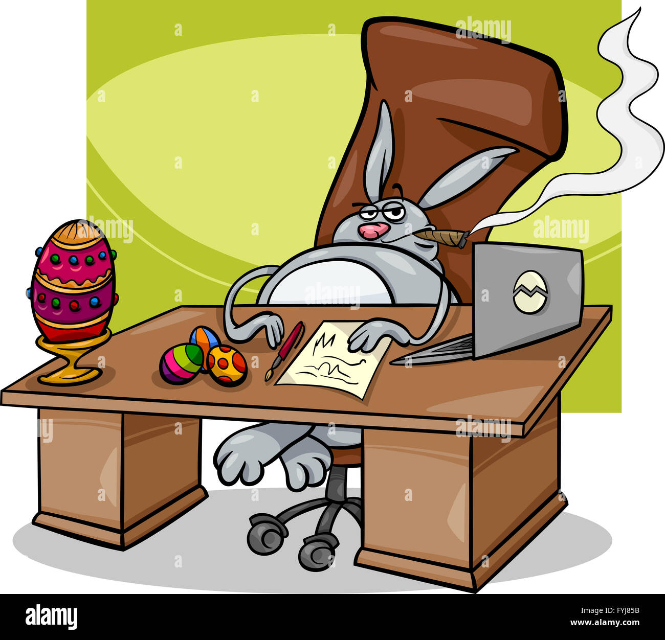 easter bunny businessman cartoon Stock Photo - Alamy