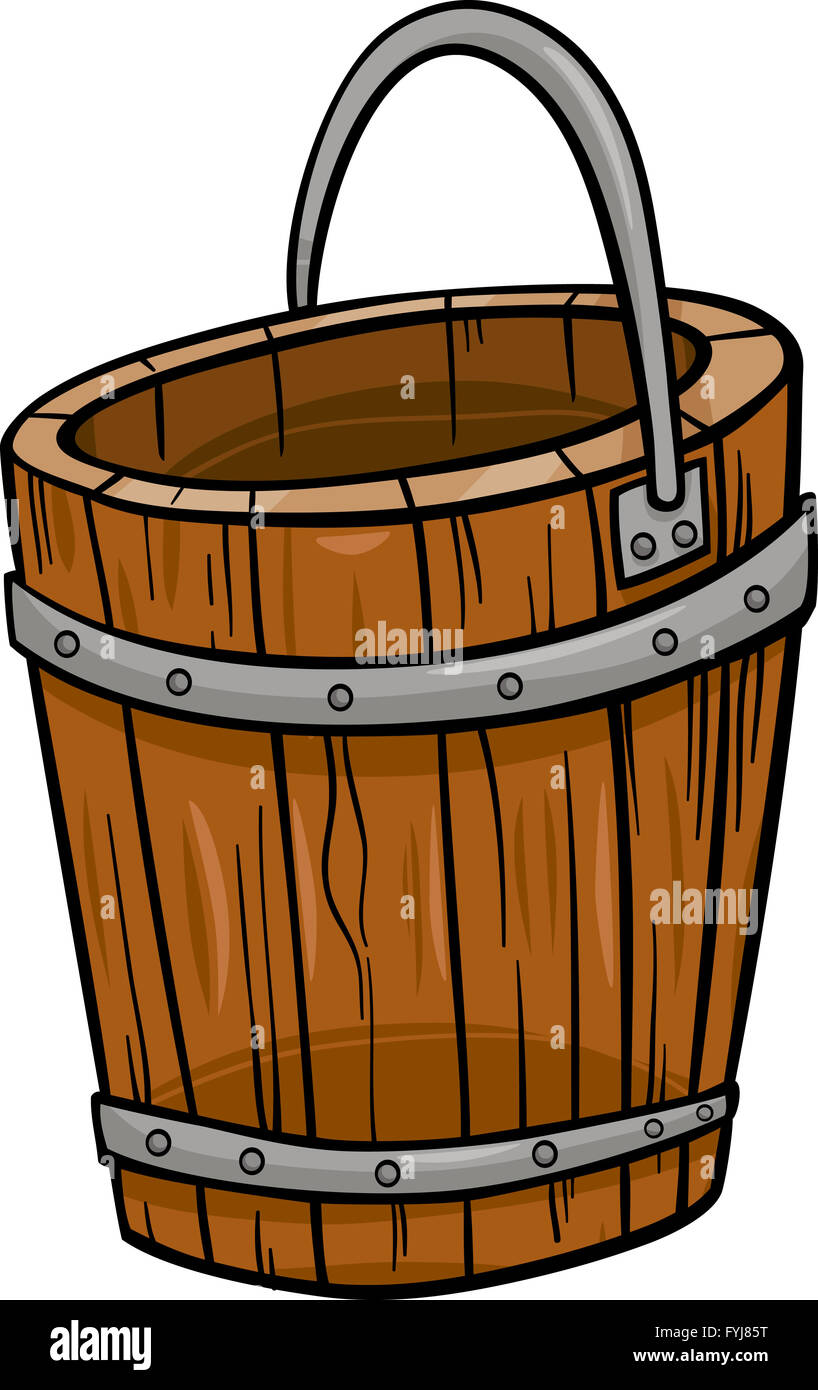 wooden bucket retro cartoon clip art Stock Photo - Alamy wooden bucket retro cartoon clip art Stock Photo - Alamy