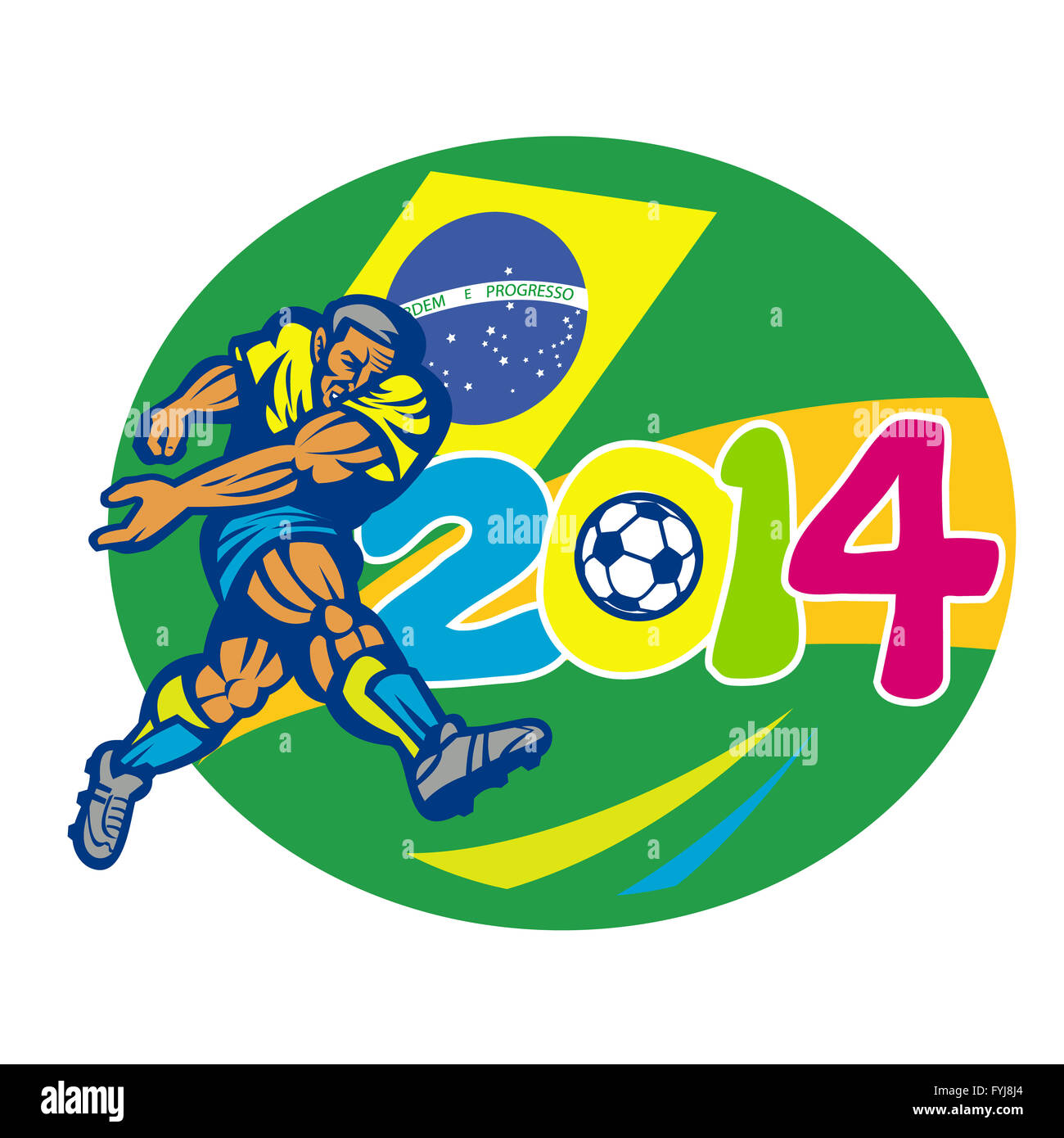 Retro soccer player Cut Out Stock Images & Pictures - Alamy