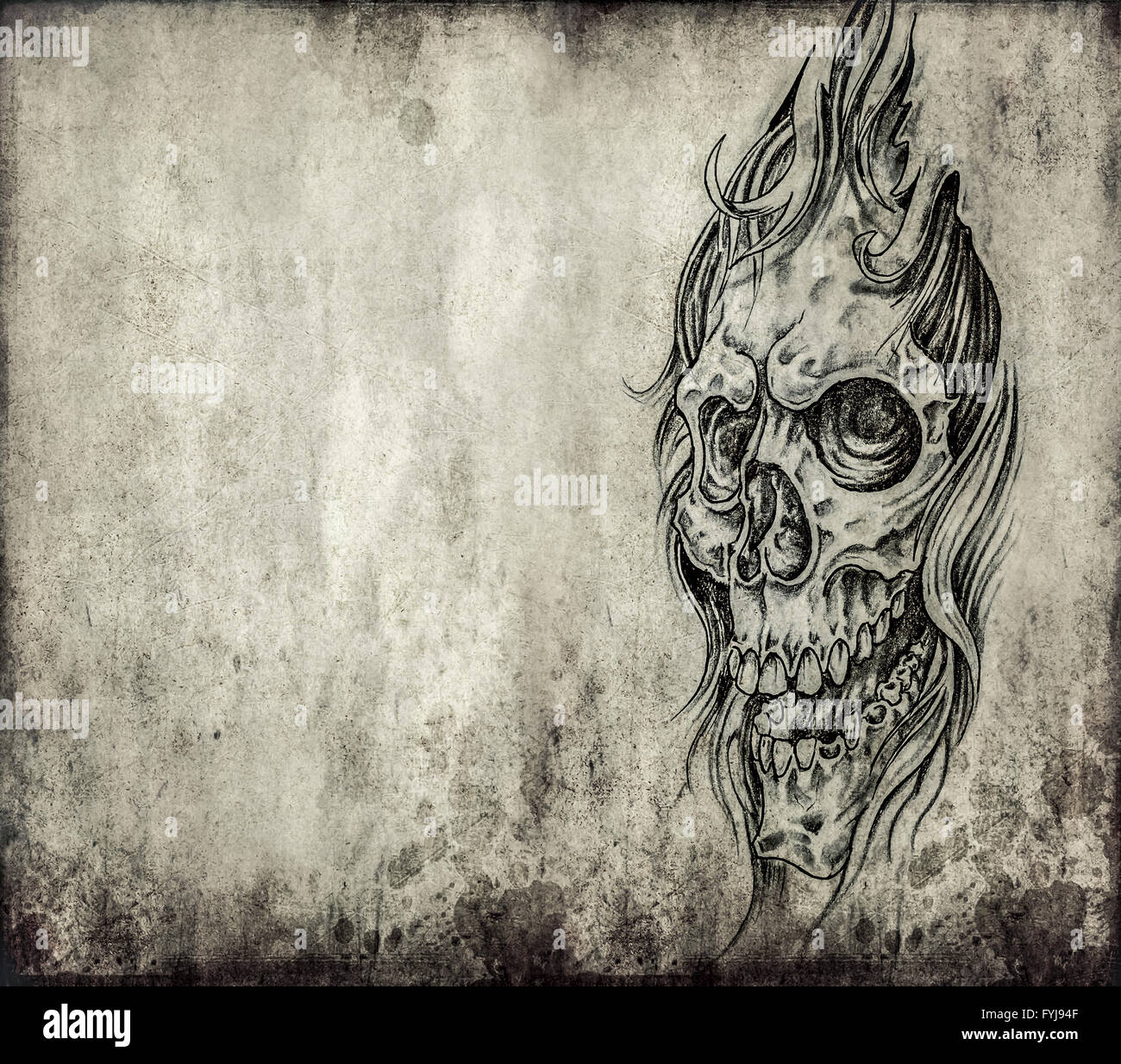 Tattoo art, death Stock Photo - Alamy