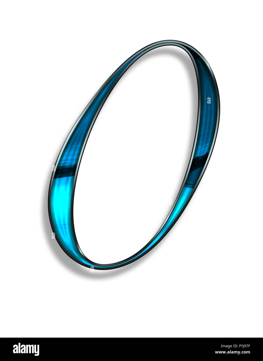 zero, illustration of number with blur chrome effects over white ...