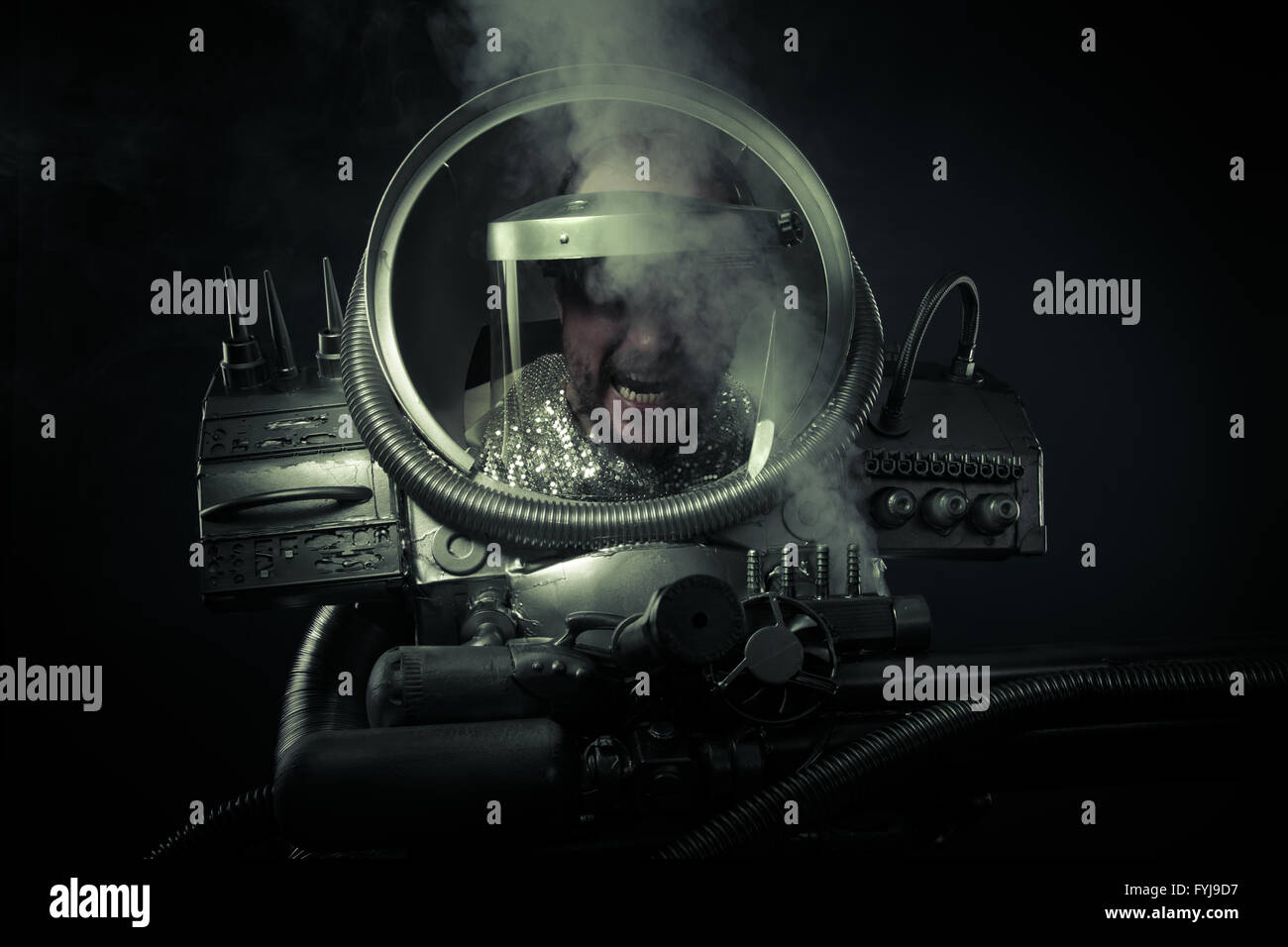 Anger.Environmental disaster. Post apocalyptic survivor in gas mask ...