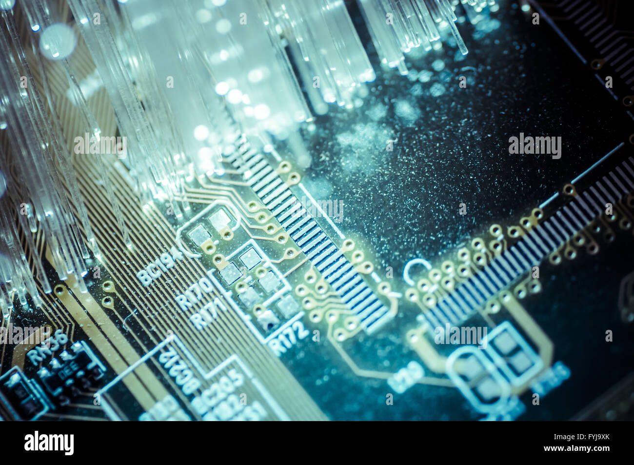 Connectivity.Fiber optic cables, fibre connection, telecomunications ...