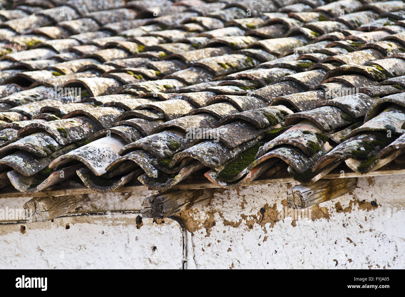 detail of roof clay tiles Stock Photo - Alamy