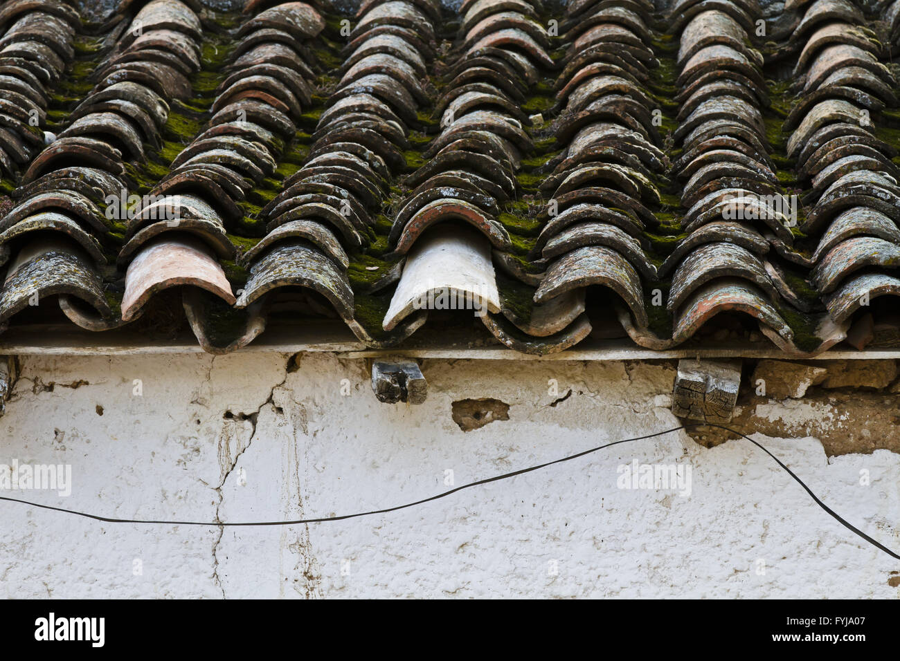 detail of roof clay tiles Stock Photo - Alamy