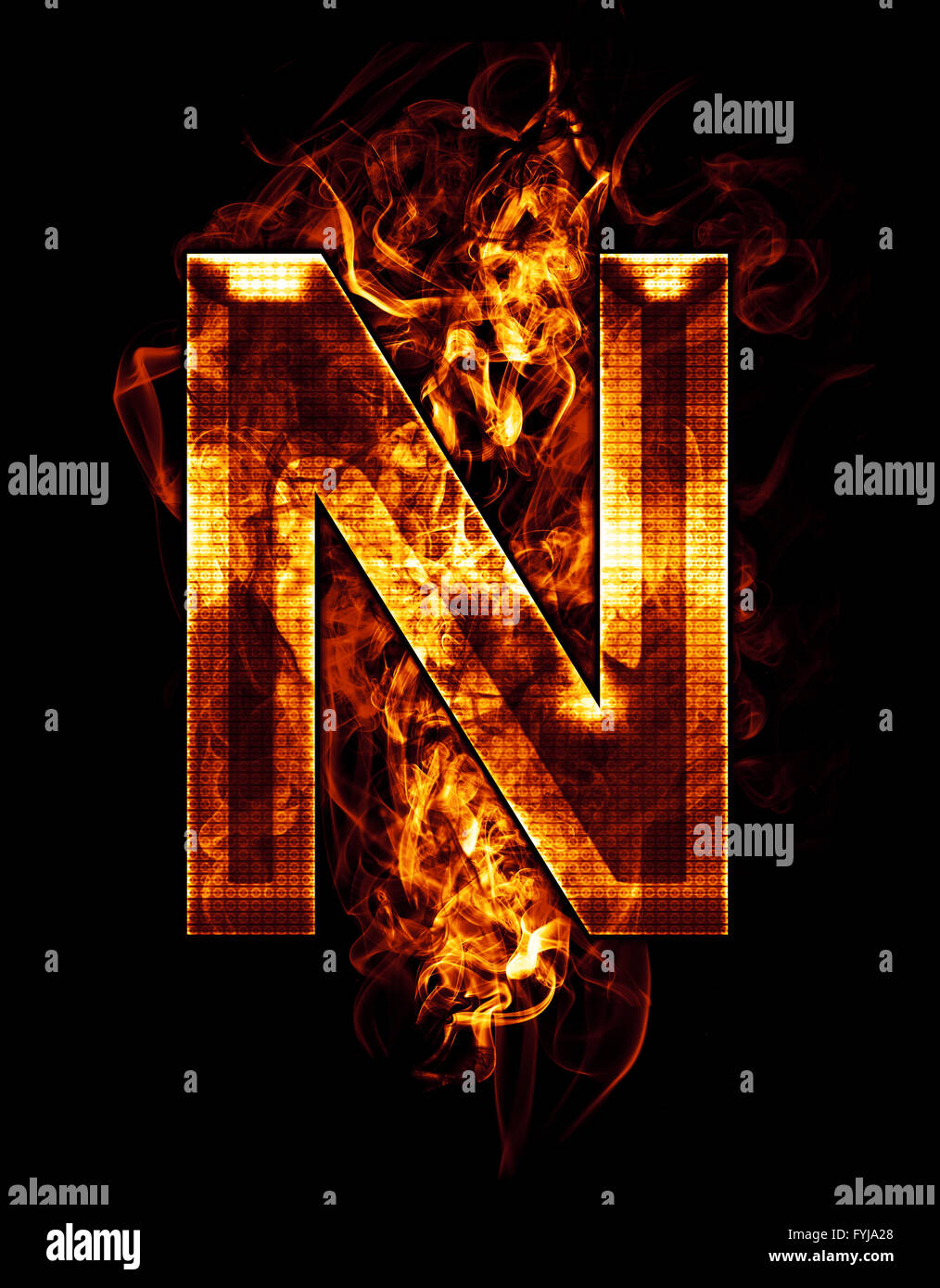Fire Letters N