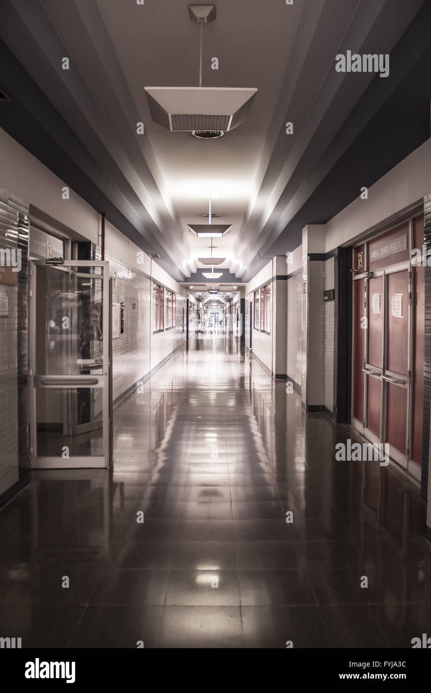 white hospital corridor, clean and hygienic space Stock Photo - Alamy