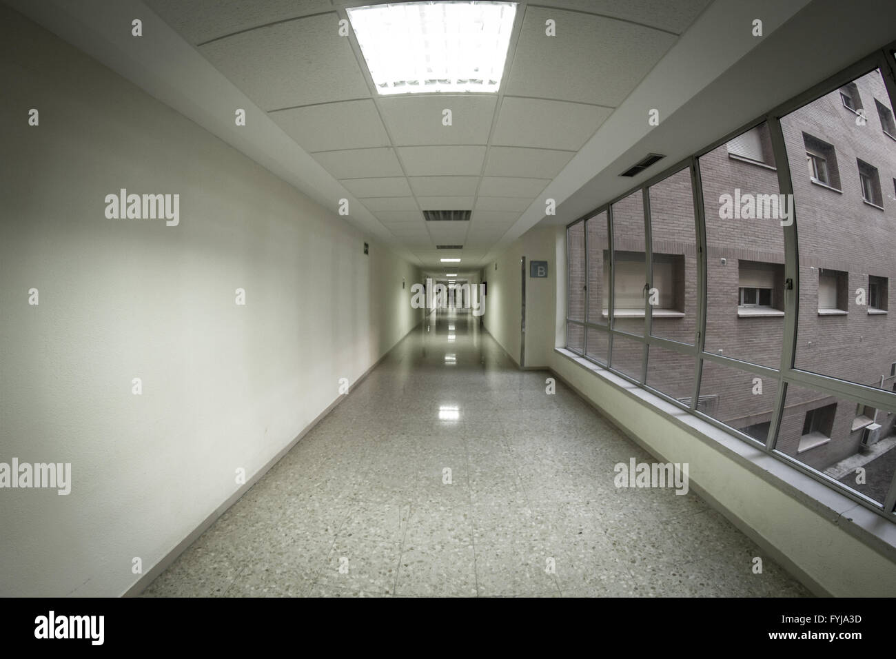 white hospital corridor, clean and hygienic space Stock Photo - Alamy