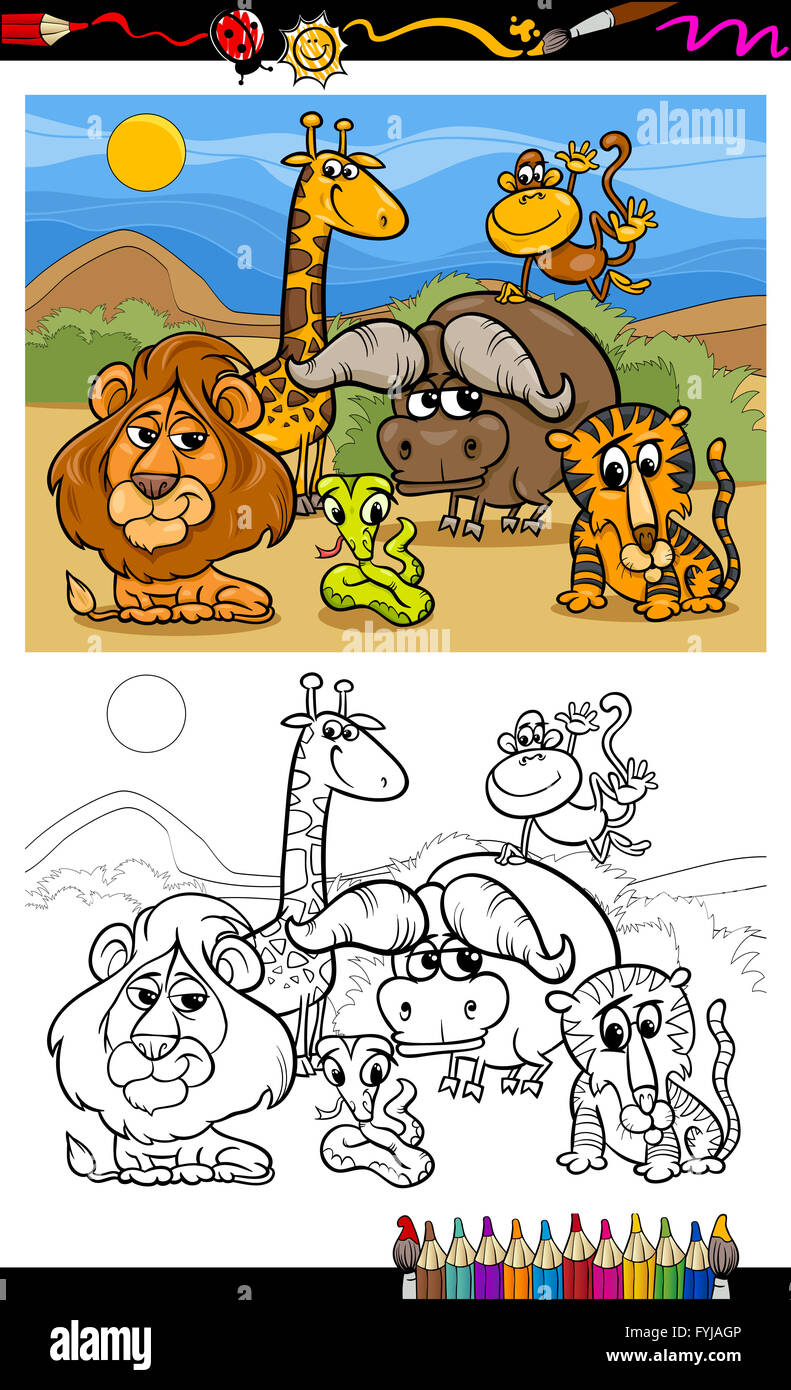 Wild Animals Coloring Page