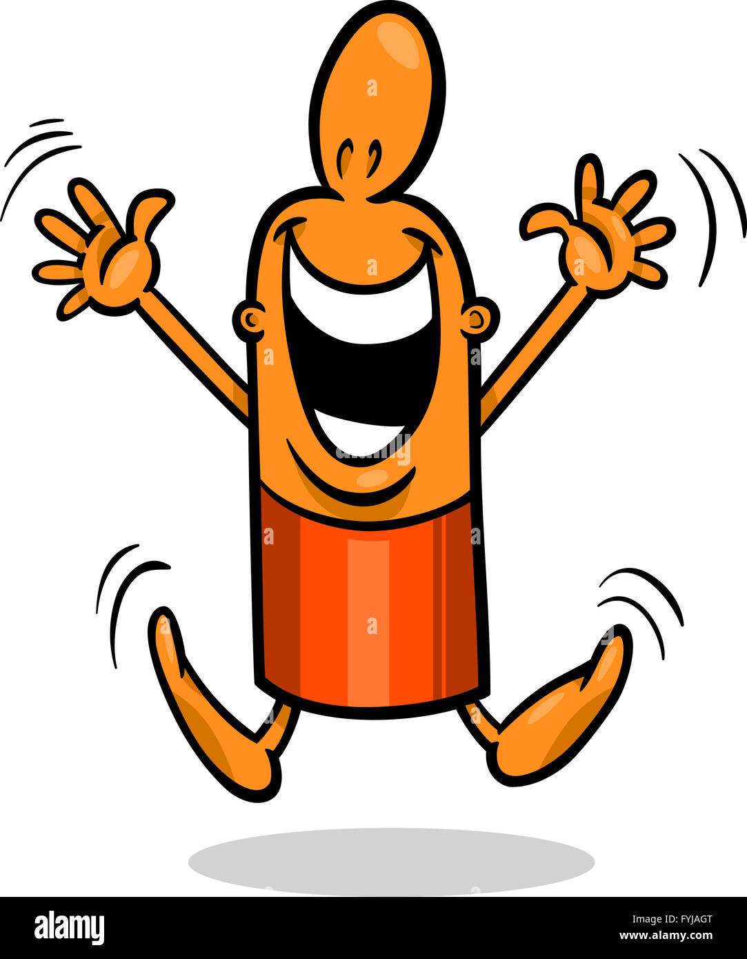 excited guy cartoon illustration Stock Photo - Alamy