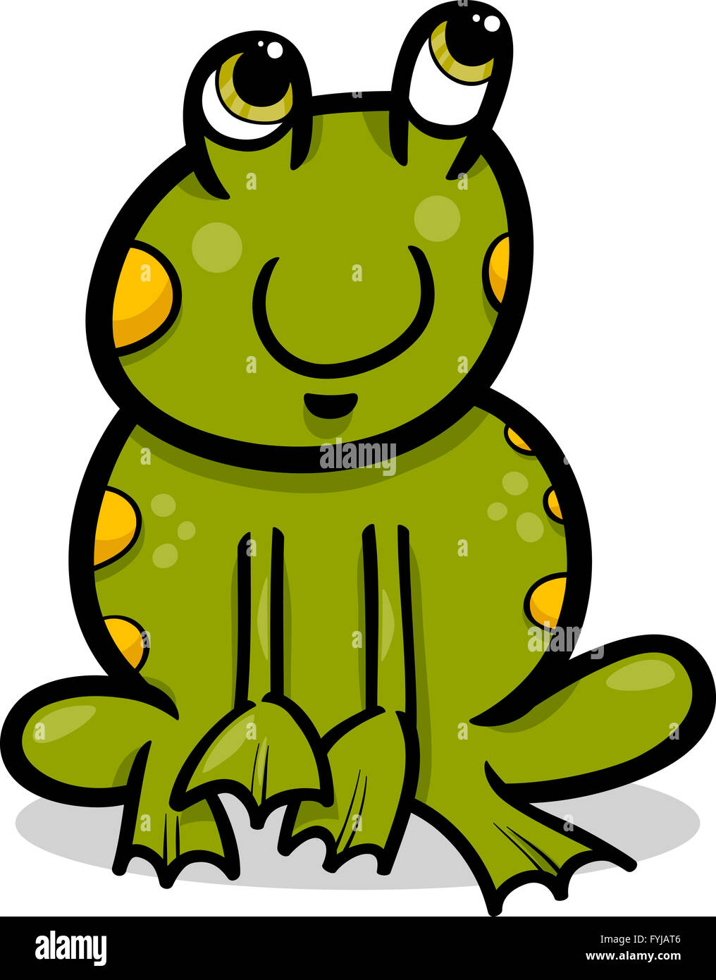 frog animal cartoon illustration Stock Photo - Alamy