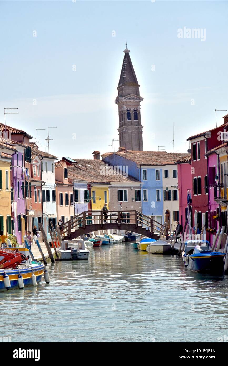 The colorful buildings of Burano, Italy Stock Photo - Alamy