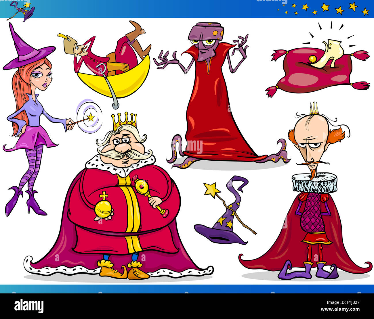 Cartoon Fantasy Characters Set Stock Photo - Alamy