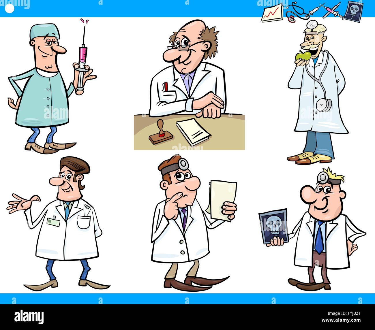 cartoon medical staff characters set Stock Photo - Alamy