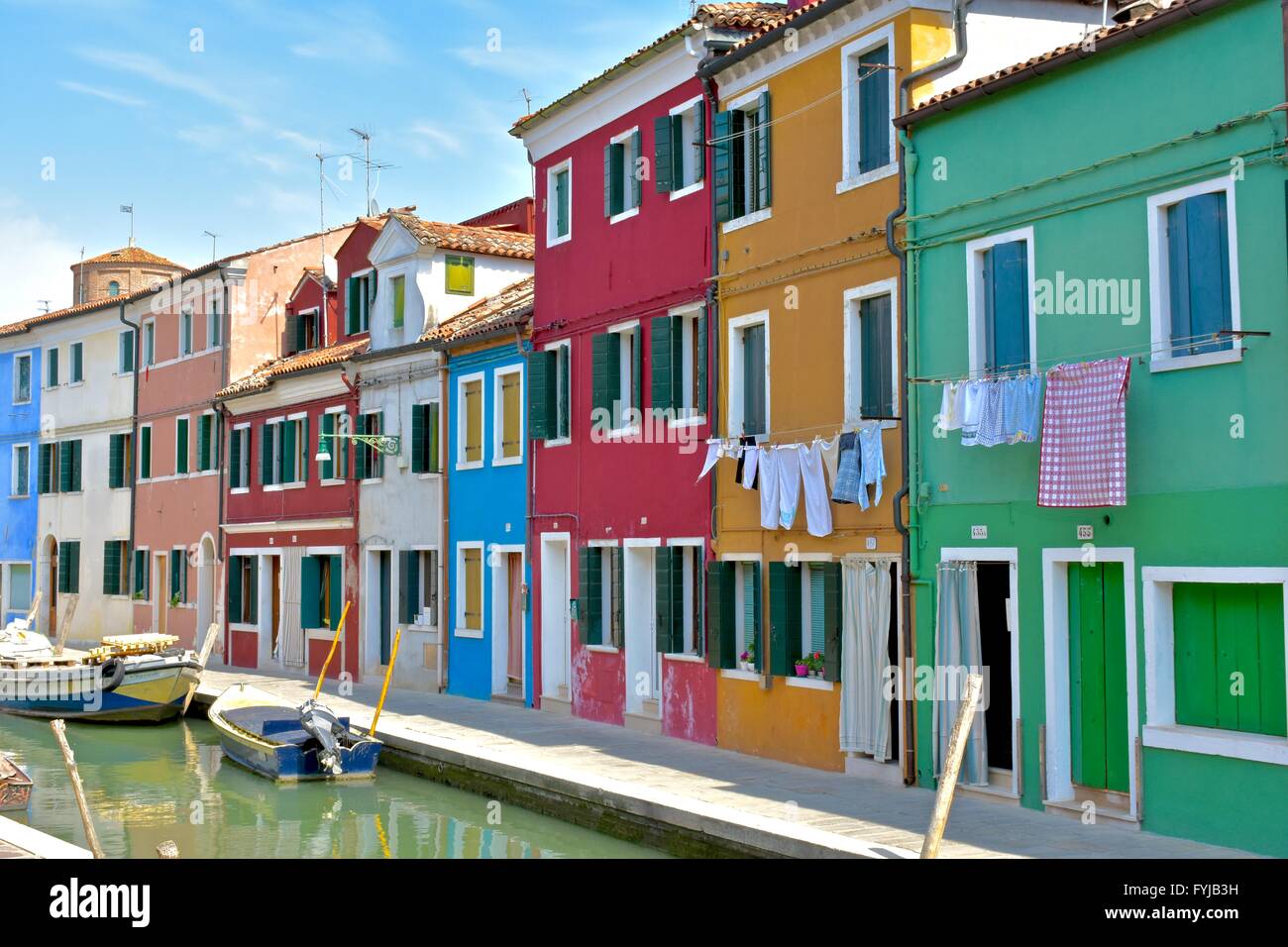 The colorful buildings of Burano, Italy Stock Photo - Alamy