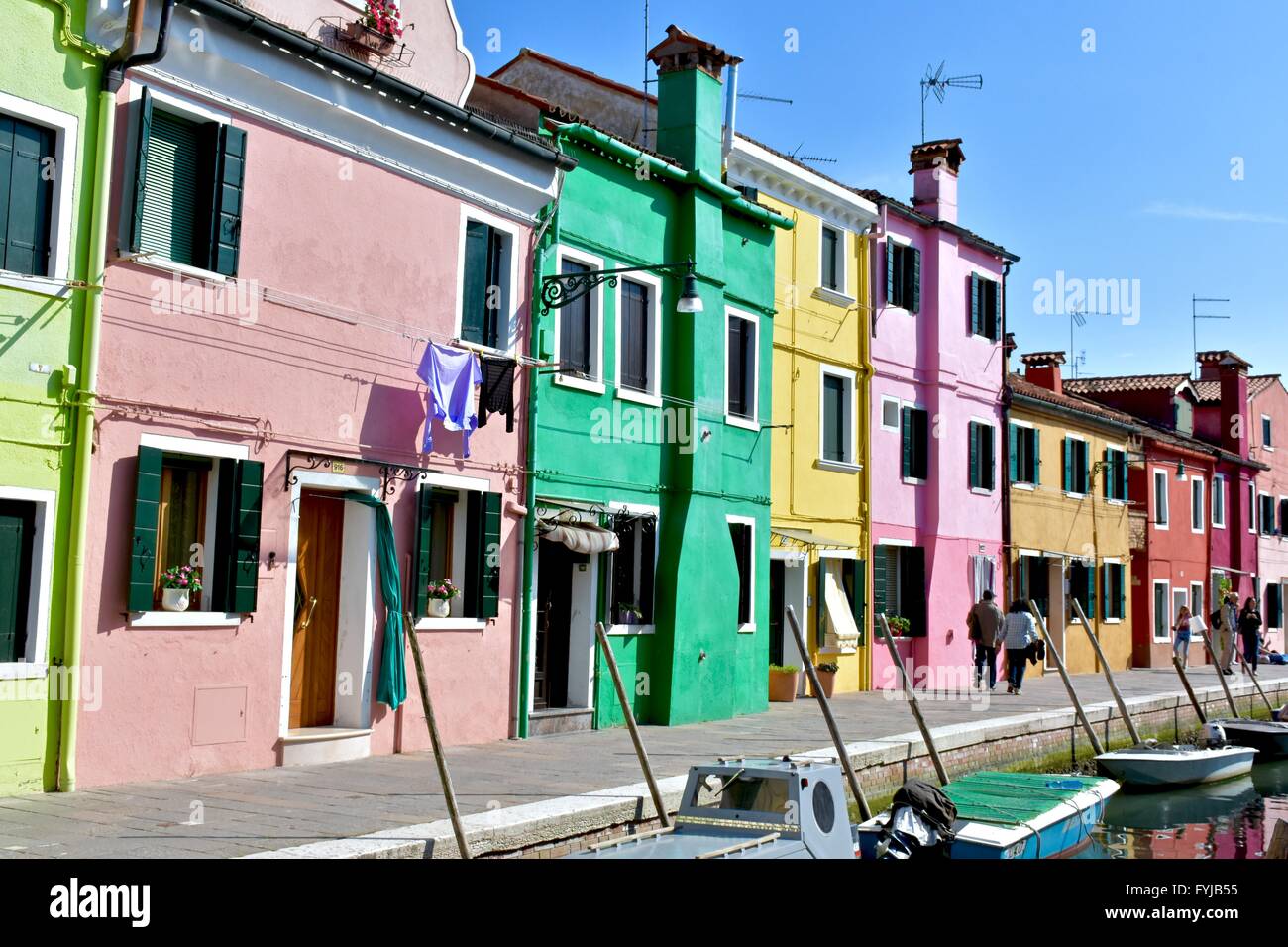The colorful buildings of Burano, Italy Stock Photo - Alamy