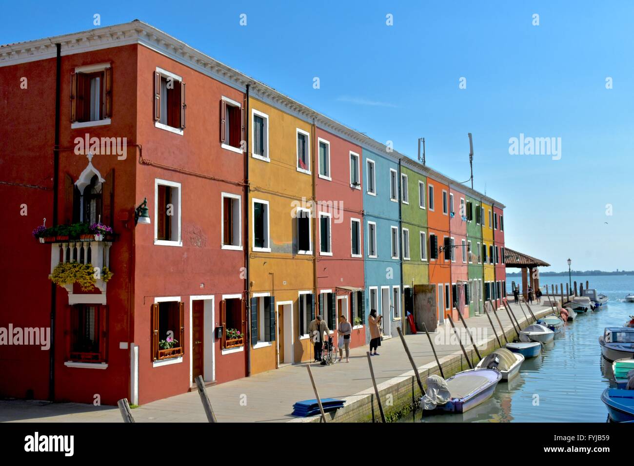 The colorful buildings of Burano, Italy Stock Photo - Alamy