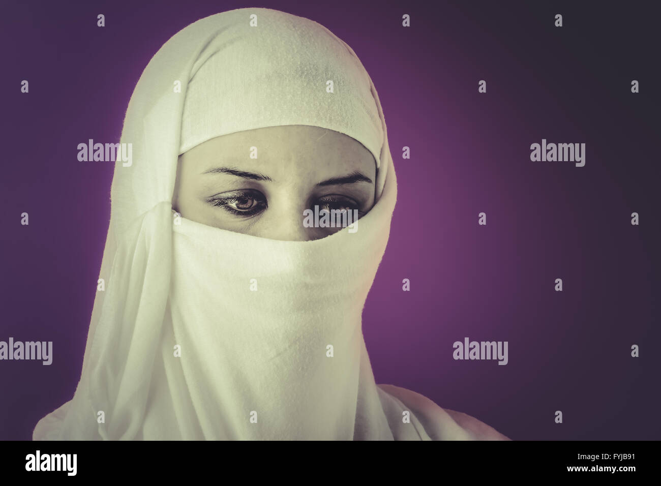 princess, Portrait of beautiful arabian woman with traditional veil ...