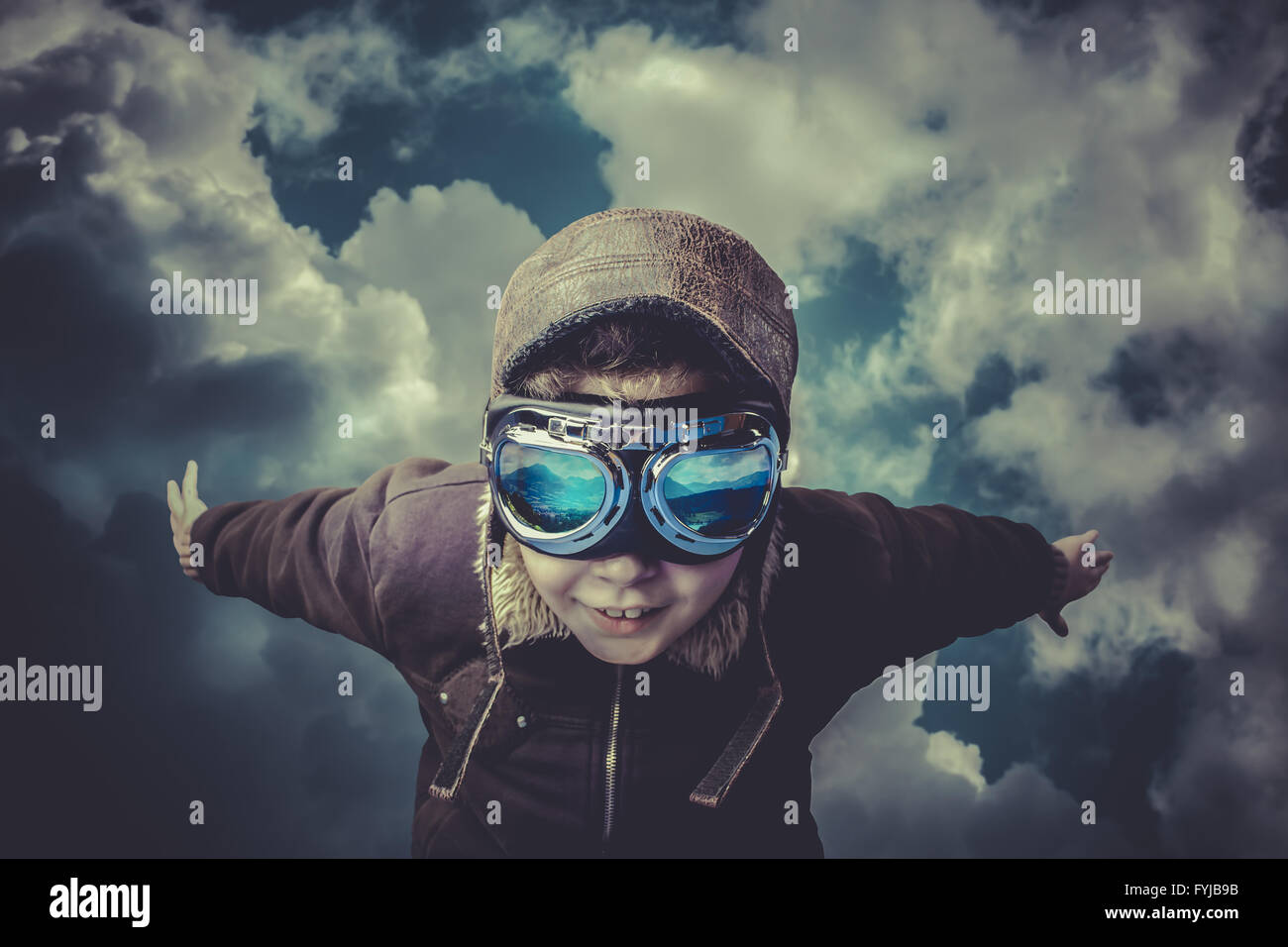 Happy pilot and plane hi-res stock photography and images - Alamy