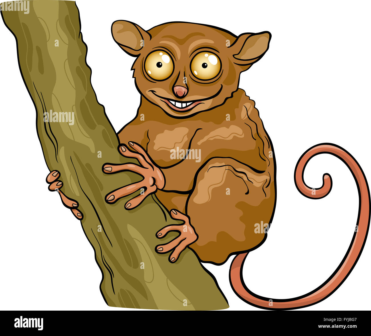 tarsier animal cartoon illustration Stock Photo - Alamy