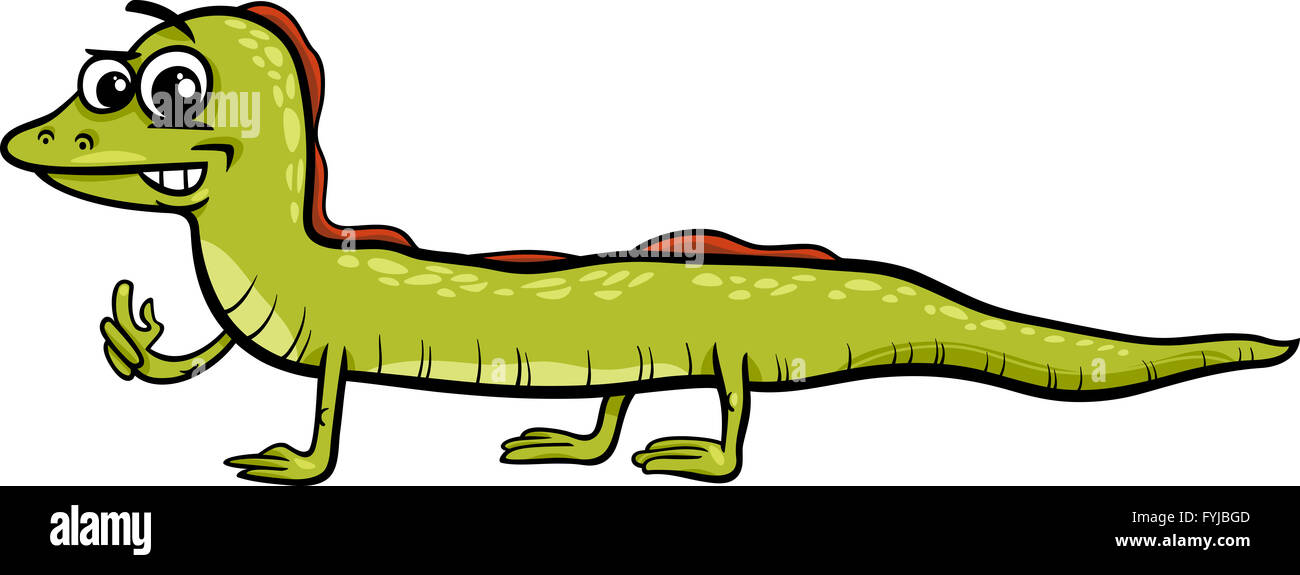 lizard reptile cartoon illustration Stock Photo - Alamy