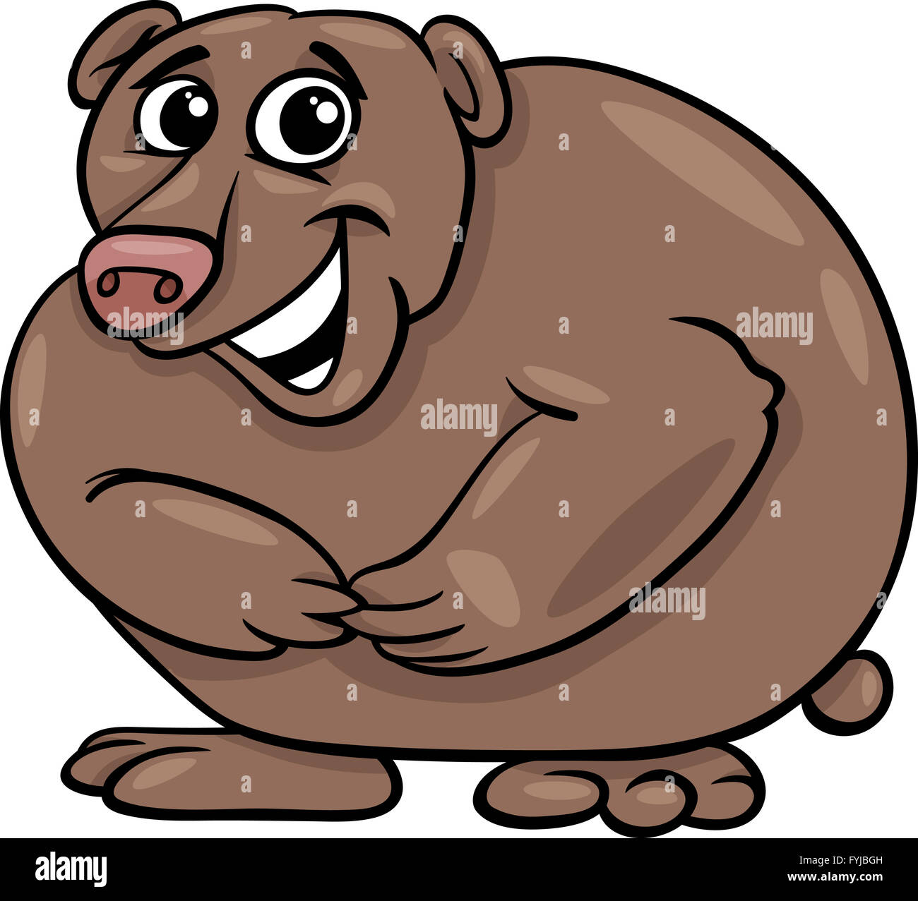 bear animal cartoon illustration Stock Photo - Alamy