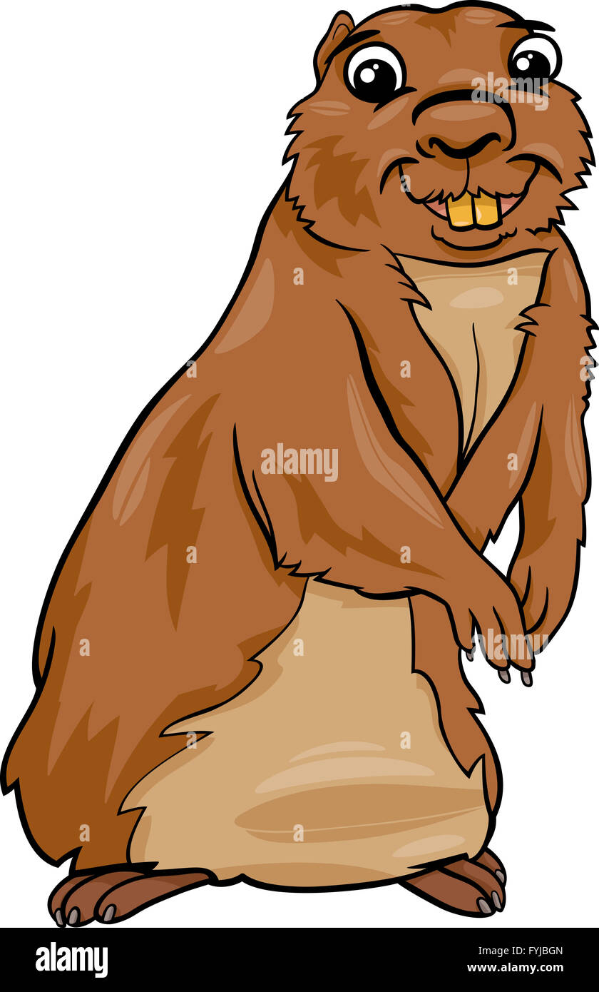 gopher animal cartoon illustration Stock Photo - Alamy