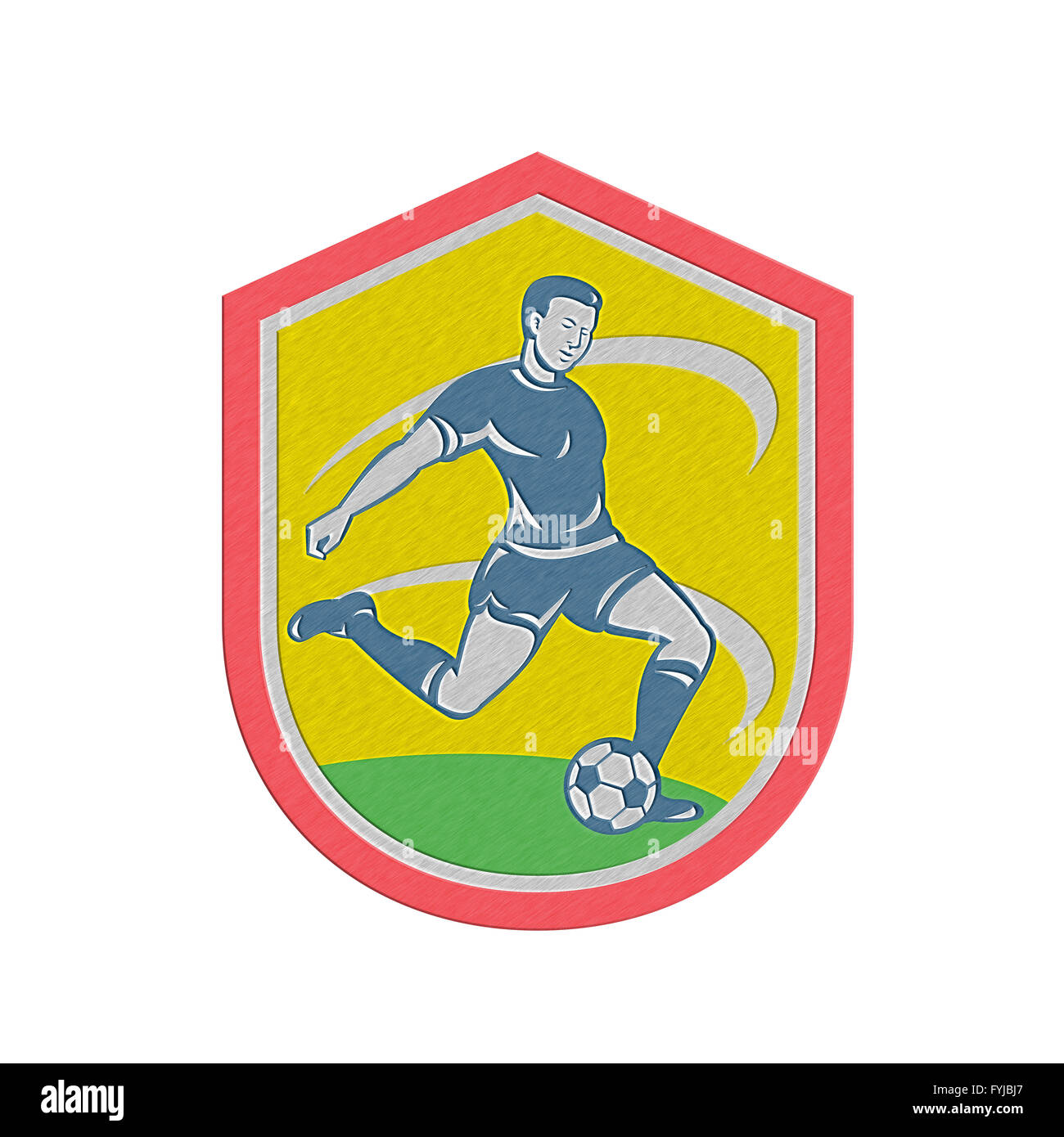 Retro soccer player Cut Out Stock Images & Pictures - Alamy