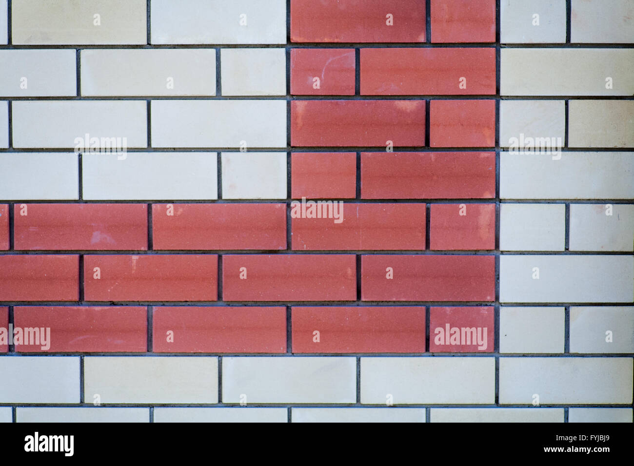 Brick wall background. Red and white bricks, a lot of copy space Stock ...