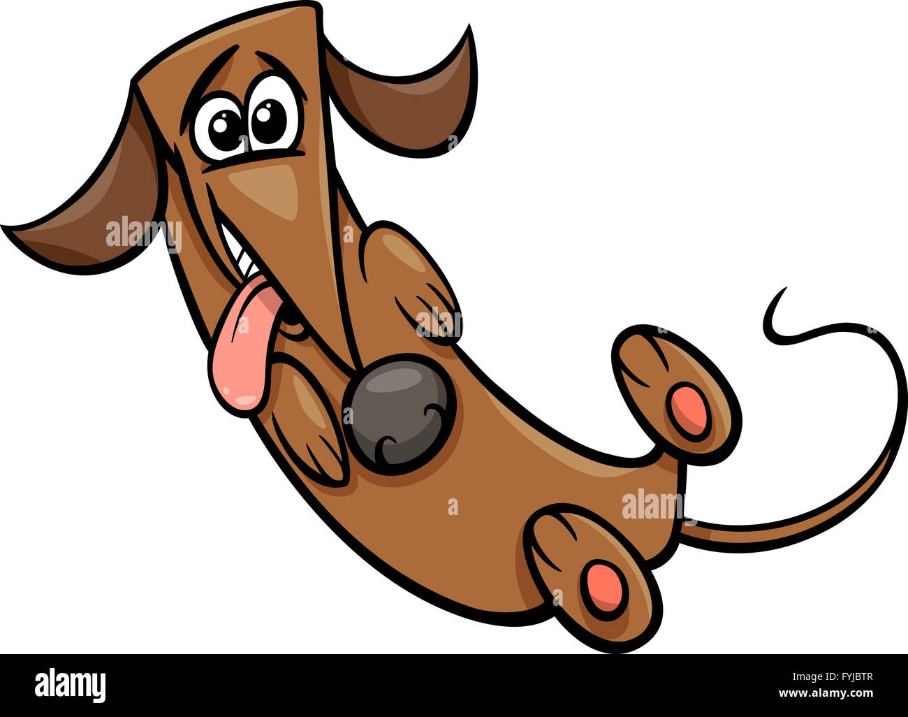 cute happy dog cartoon illustration Stock Photo - Alamy