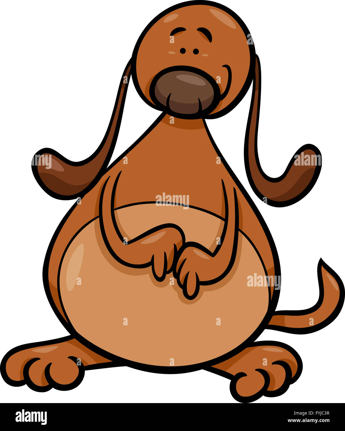 cute dog cartoon illustration Stock Photo - Alamy