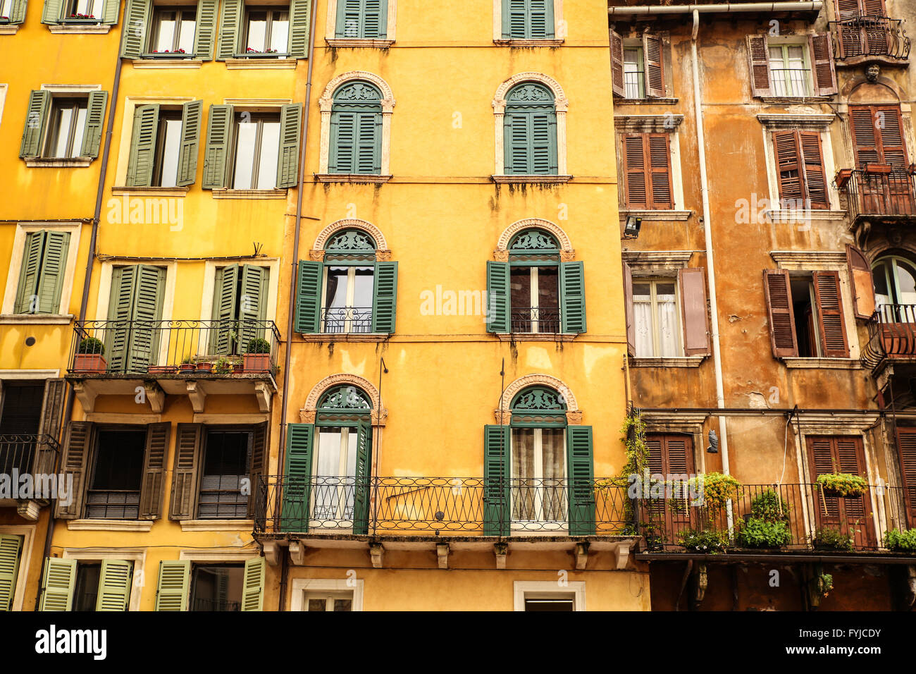 Historic architecture in Verona Stock Photo - Alamy