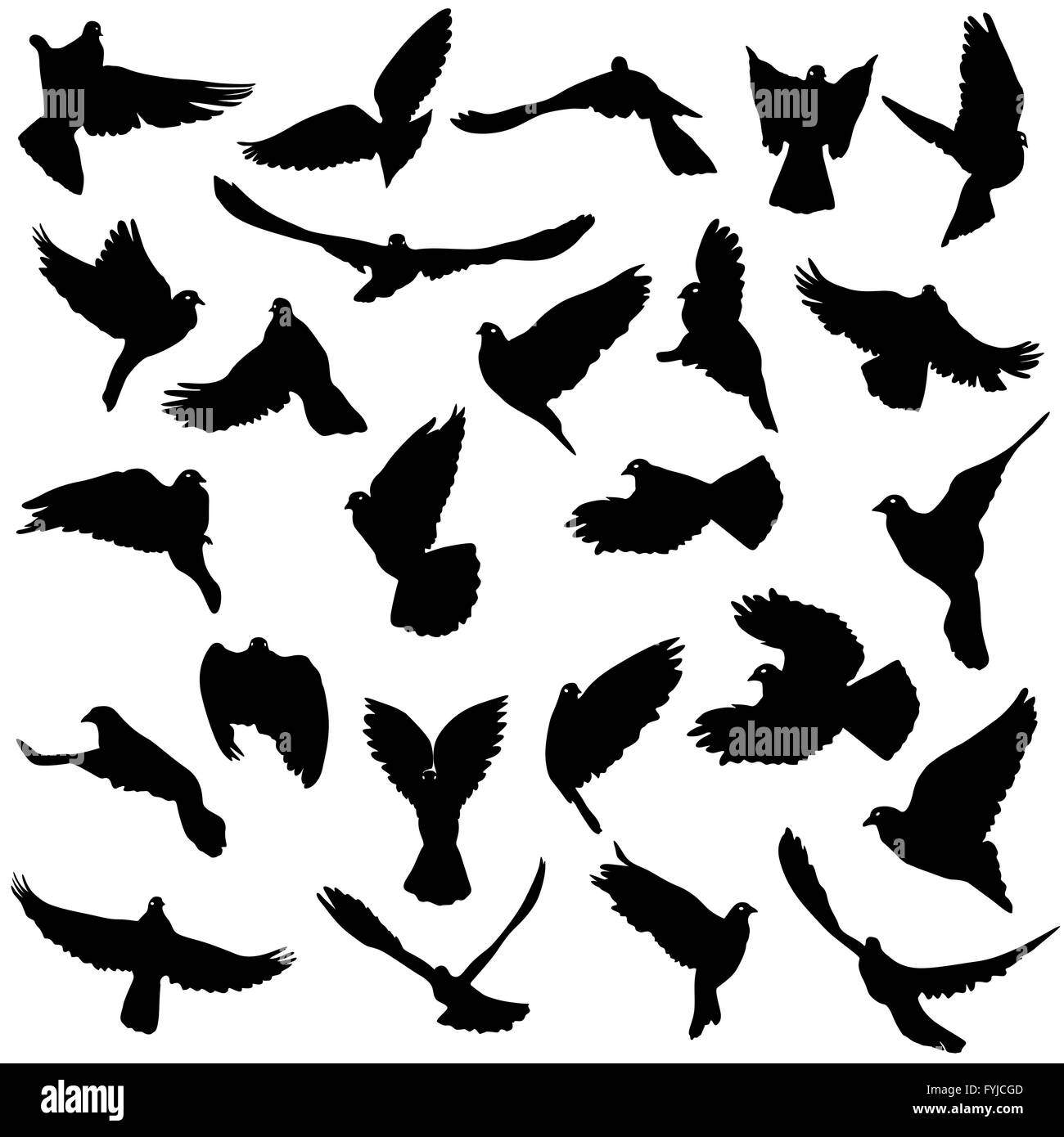 Flock Of Doves Silhouette Flock Of Doves PNG Transparent Images Free