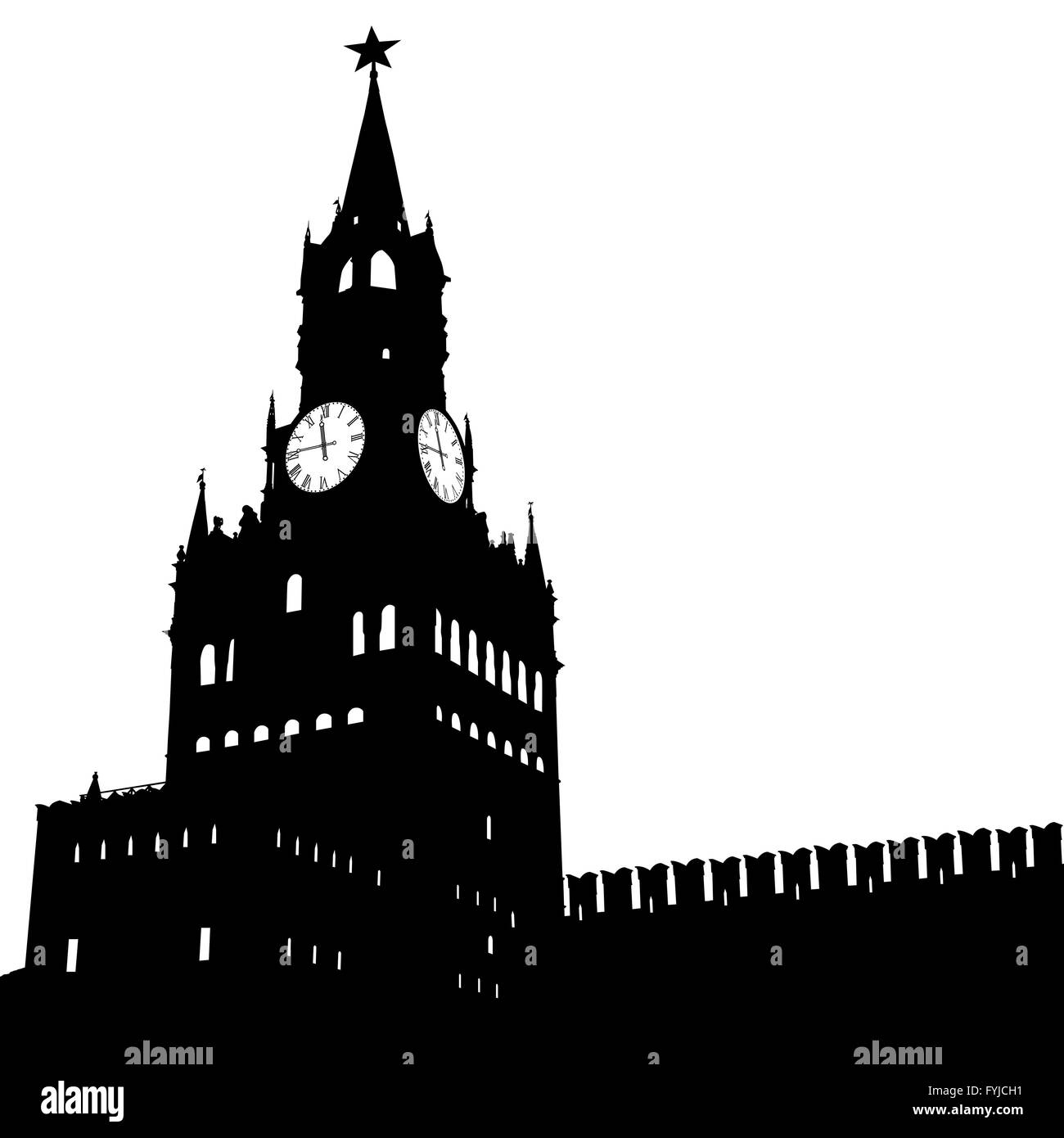 Russia skyline city silhouette vector hi-res stock photography and ...