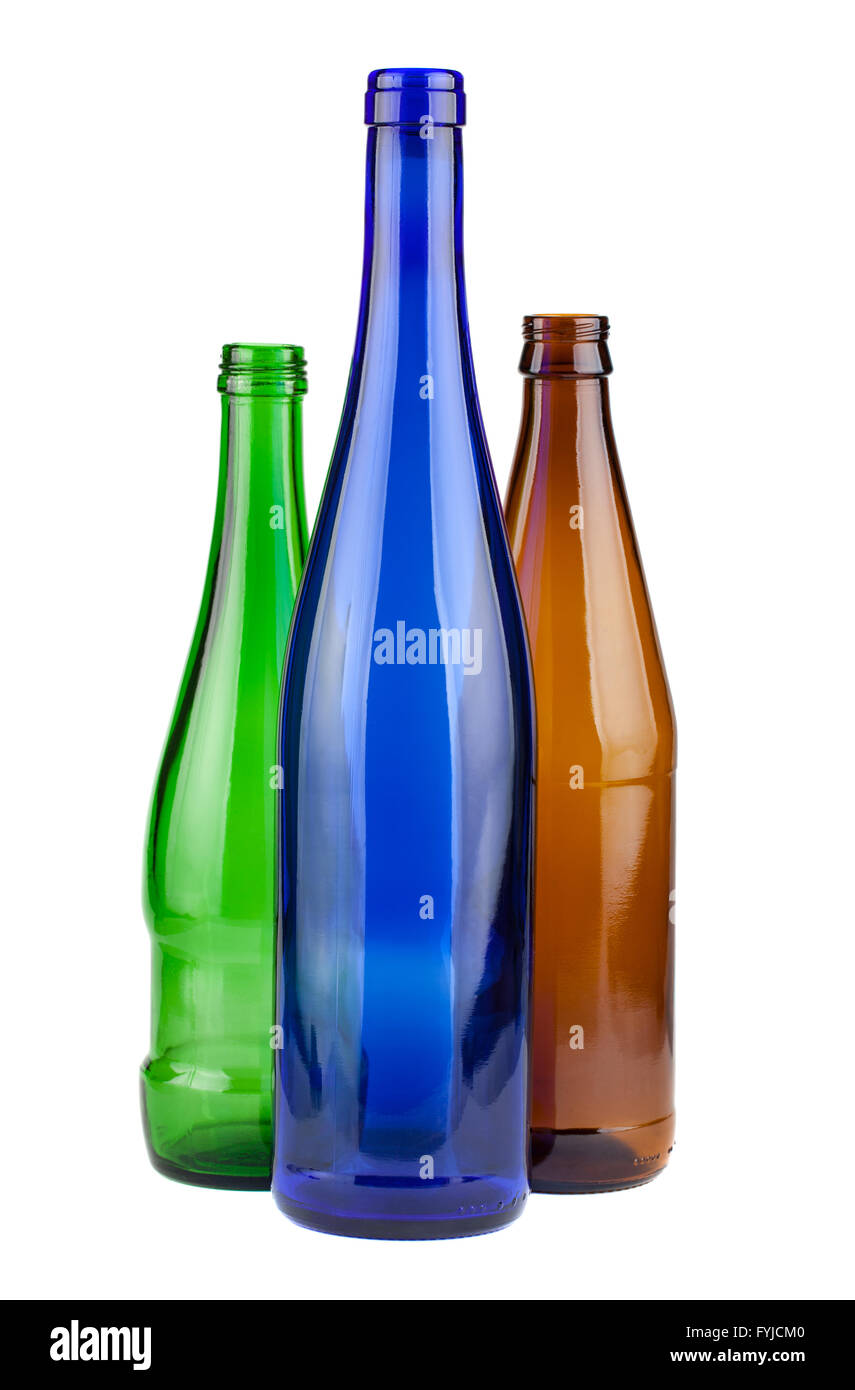 Three empty wine bottles hi-res stock photography and images - Alamy