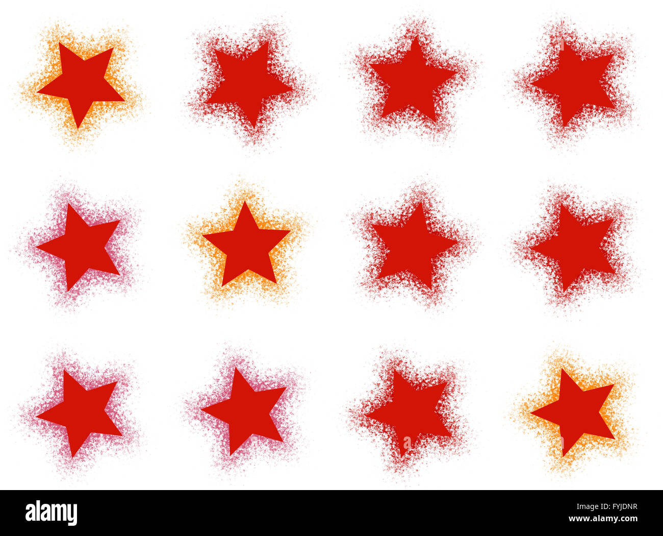 many red stars on white backgrounds Stock Photo - Alamy