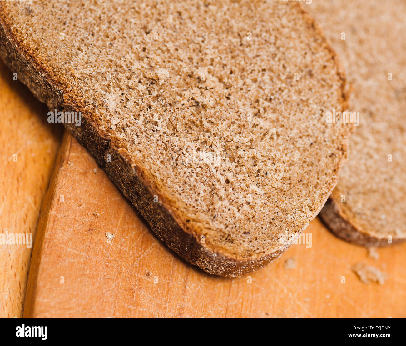 sliced of baked brown bread Stock Photo - Alamy