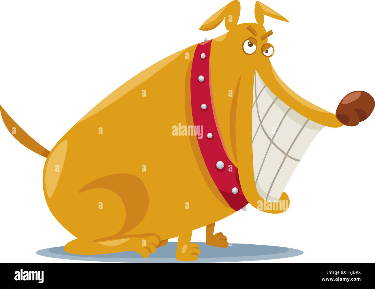 funny bad dog cartoon illustration Stock Photo - Alamy