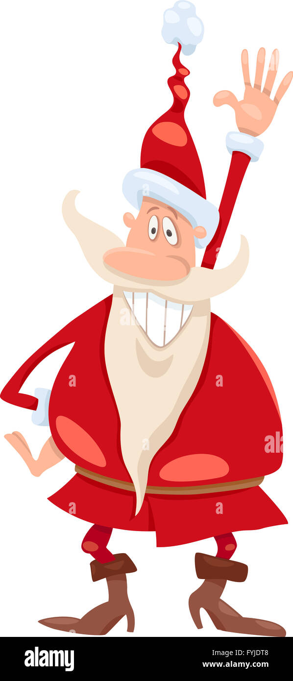 santa claus cartoon illustration Stock Photo - Alamy