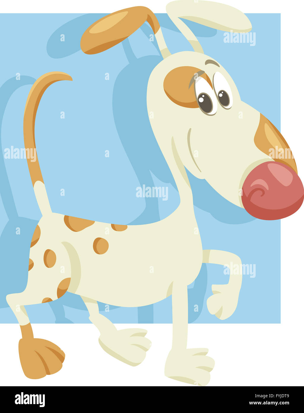 Cartoon illustration funny yellow mongrel hi-res stock photography and ...