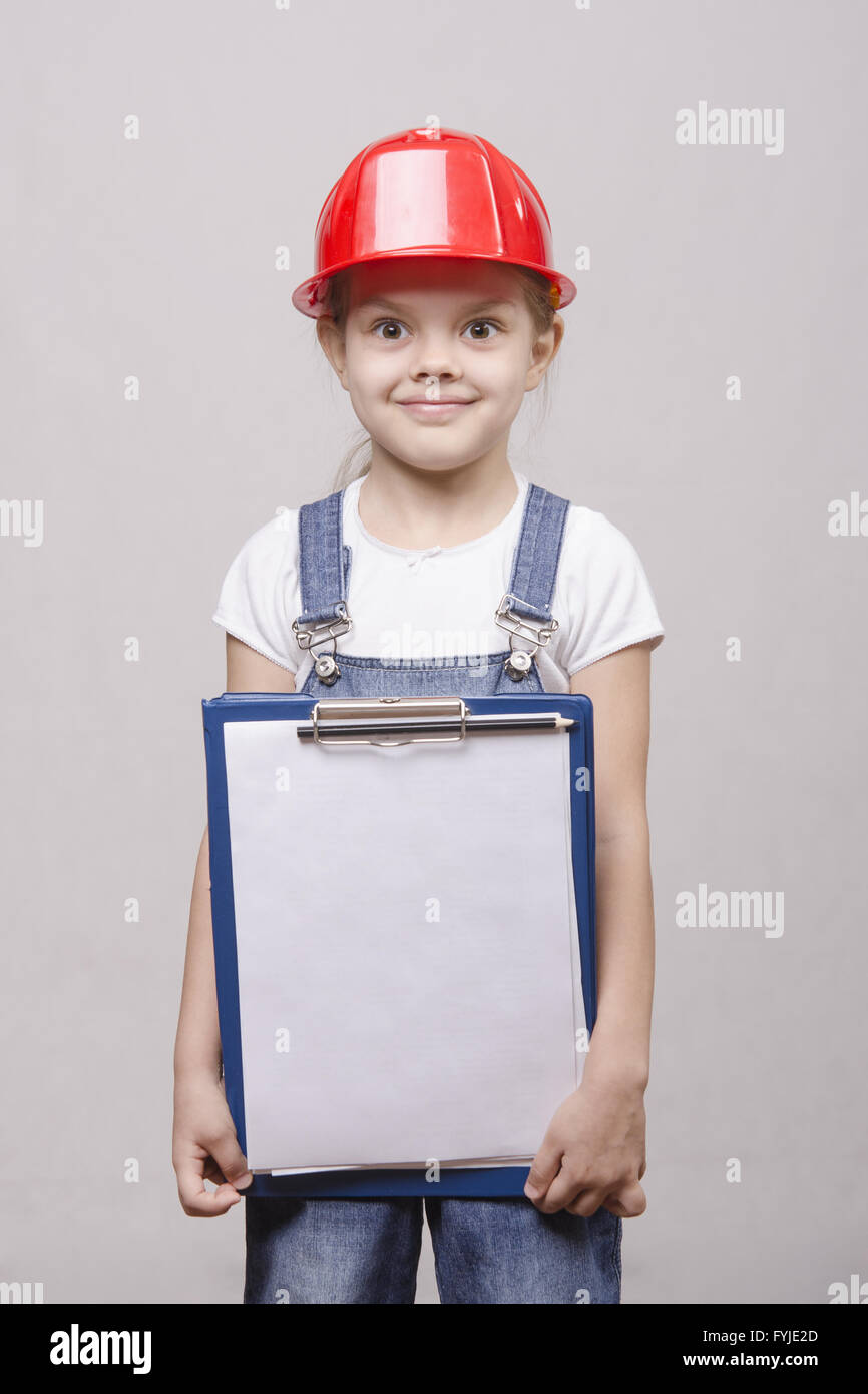 Girl child engineer helmet hi-res stock photography and images - Alamy