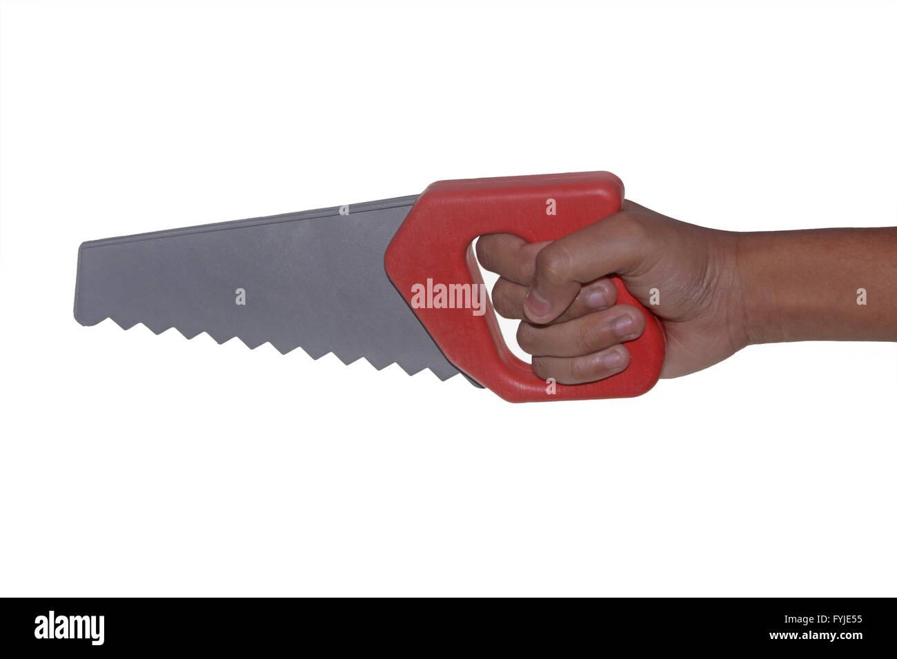 Human Hand with Saw Stock Photo - Alamy