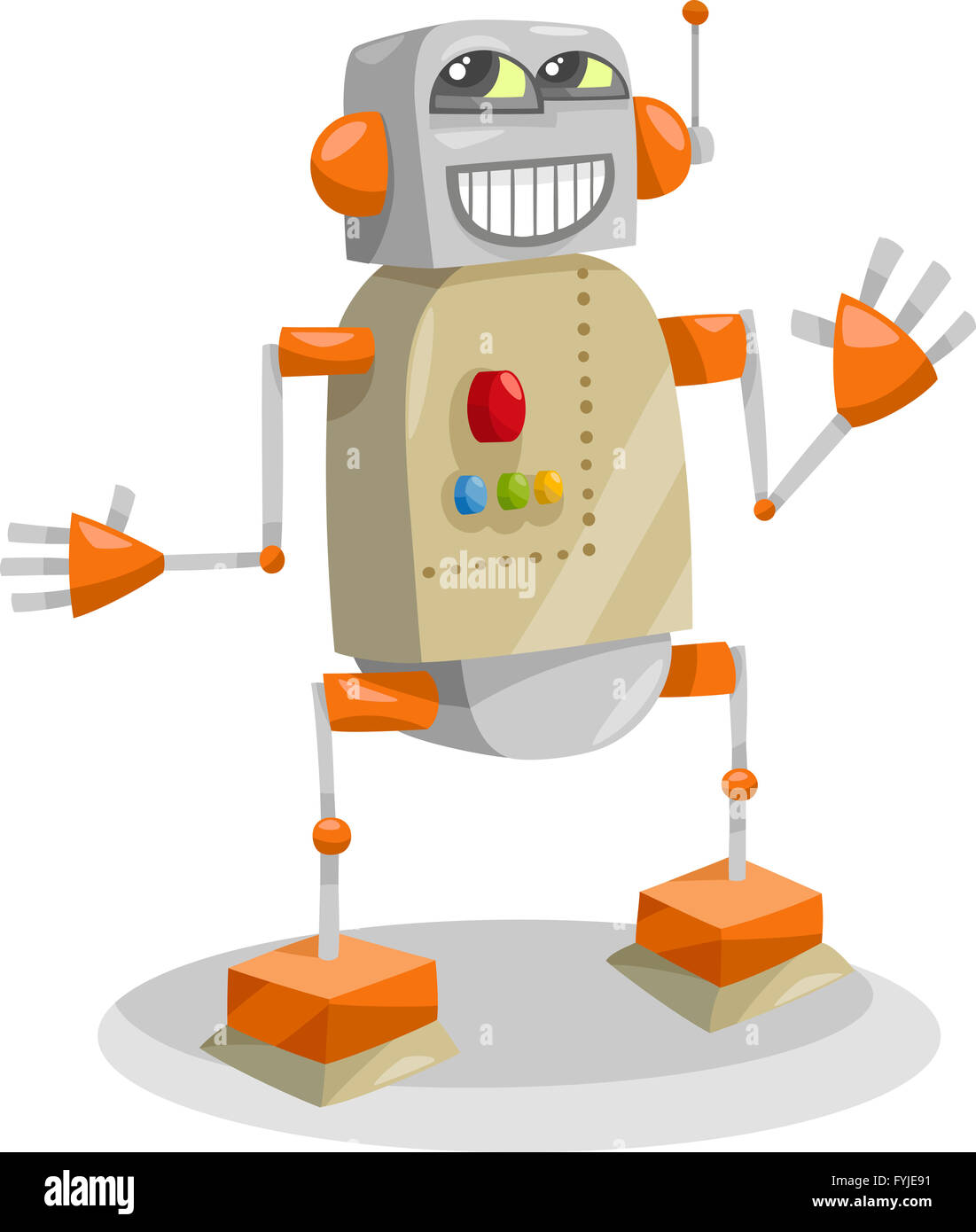 fantasy robot cartoon illustration Stock Photo - Alamy